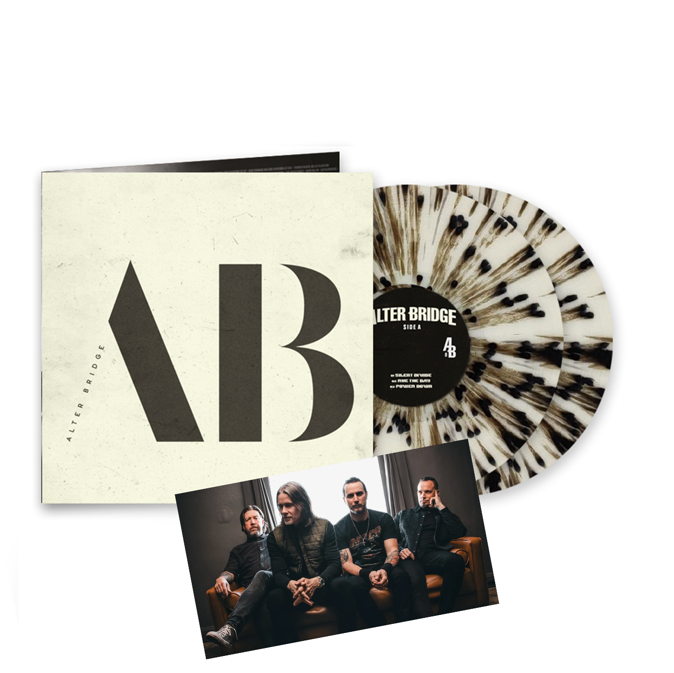 AB8 - LP - Splattered Creme Black (Signed Photo Card) – Alter Bridge